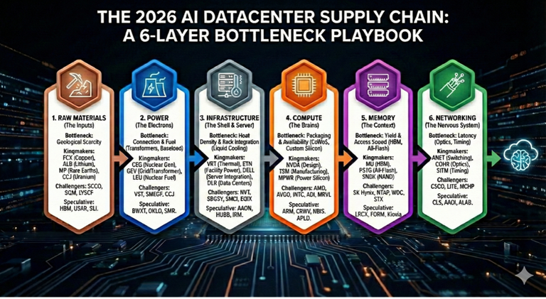 Own the six bottlenecks that control AI growth