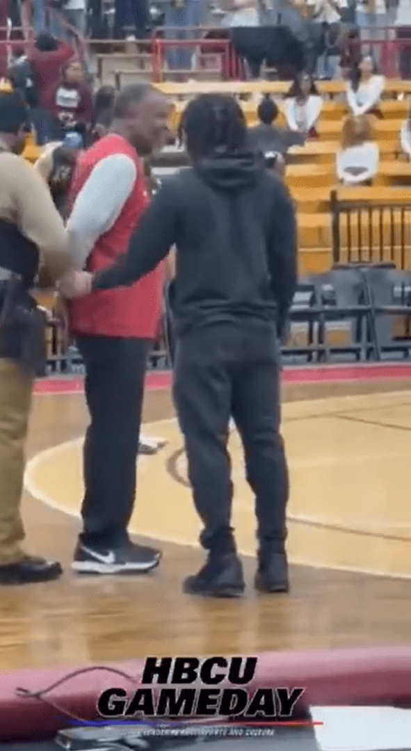 Tuskegee coach Benjy Taylor handcuffed on court after game in stunning ...