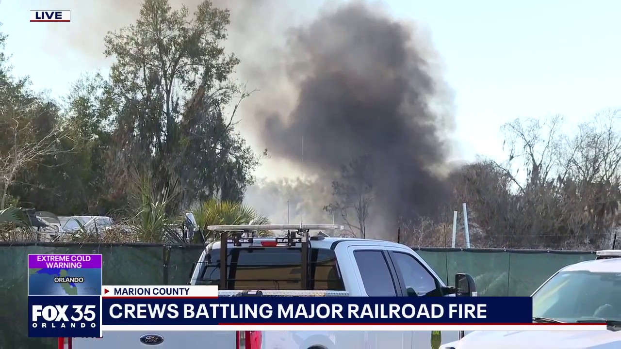 Dunnellon fire update: Railroad ties burn in Marion County