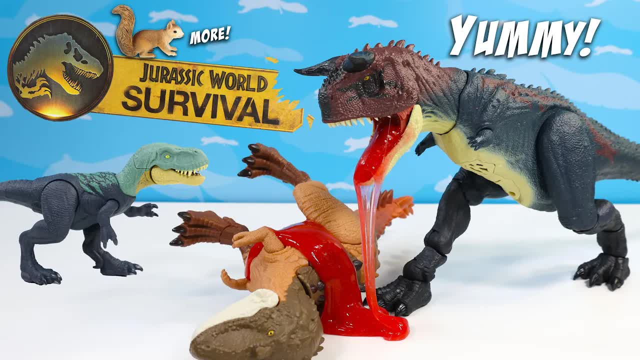 Jurassic World Survival Charge 'n Chomp Carnotaurus & Nanotyrannus ...