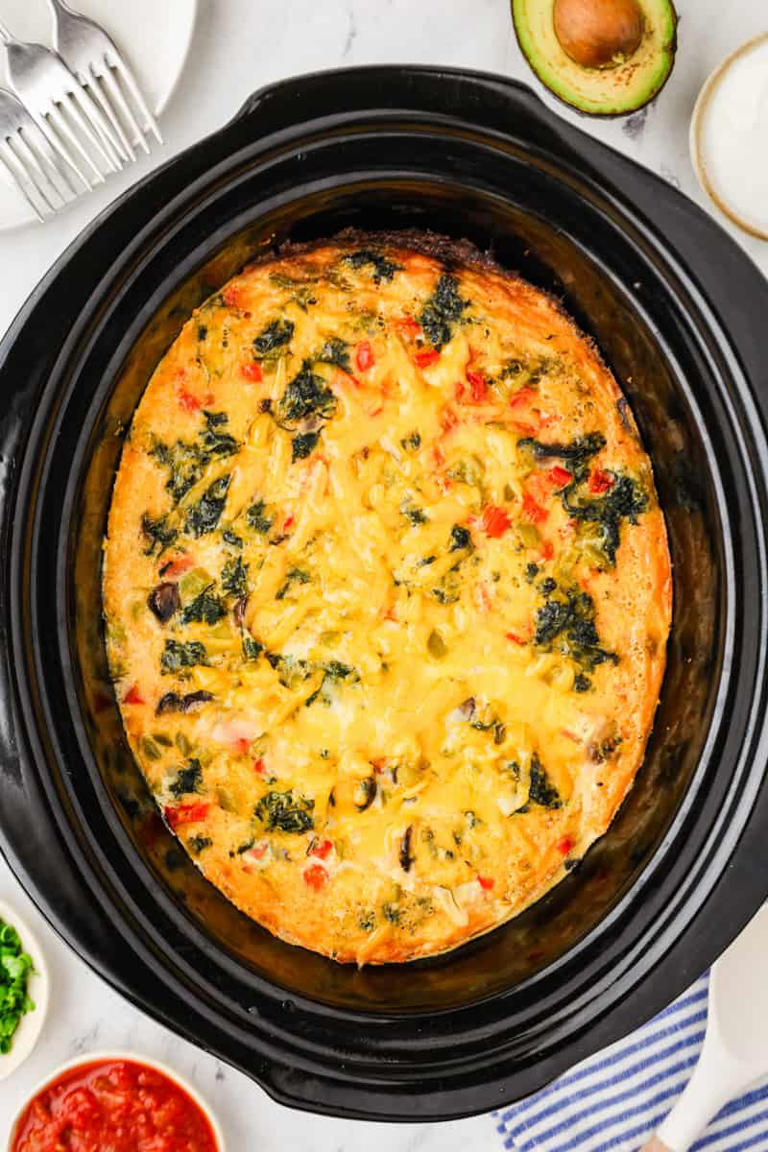 Vegetarian slow cooker breakfast casserole: The morning game-changer ...
