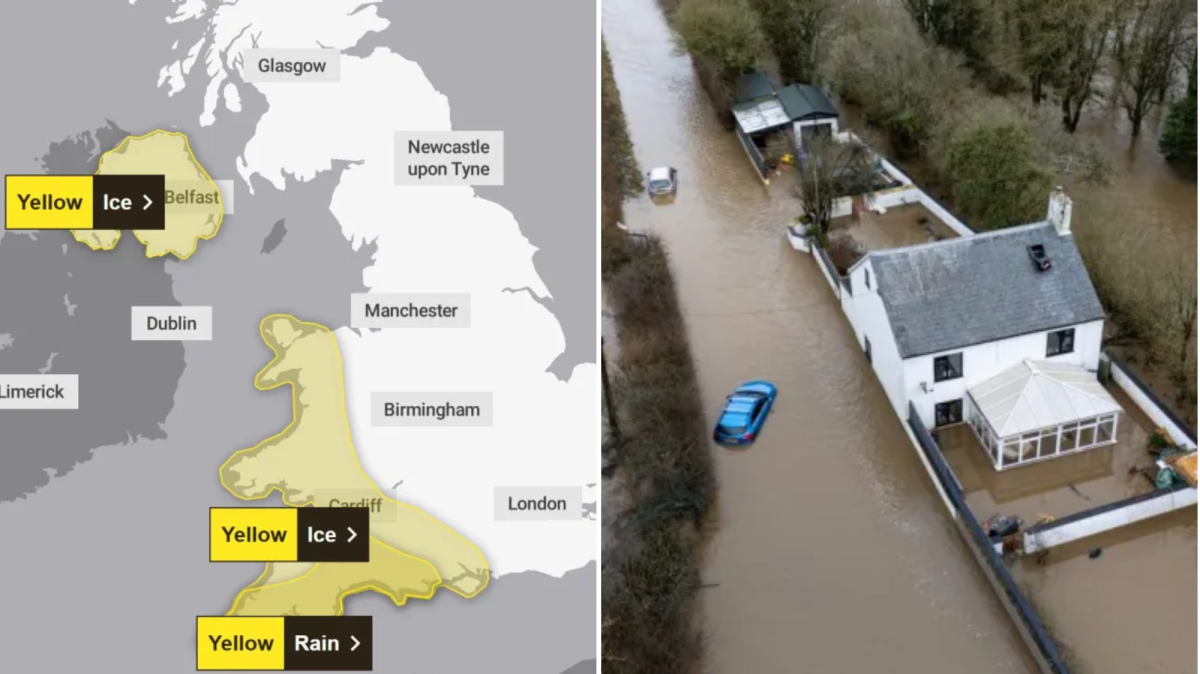 Ice and rain warnings as forecasters warn of further flooding