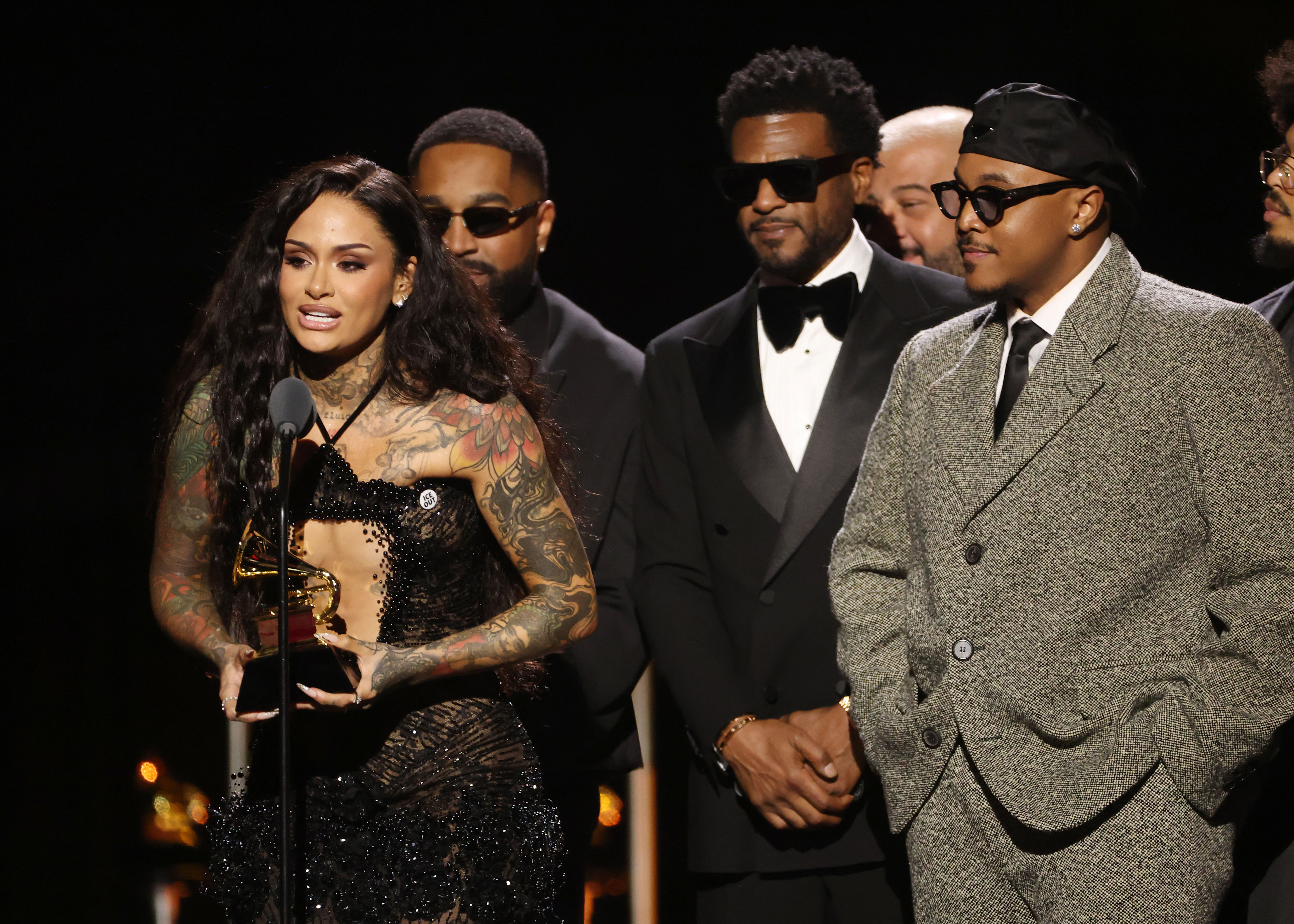 Music stars protest ICE at Grammys amid crackdown backlash