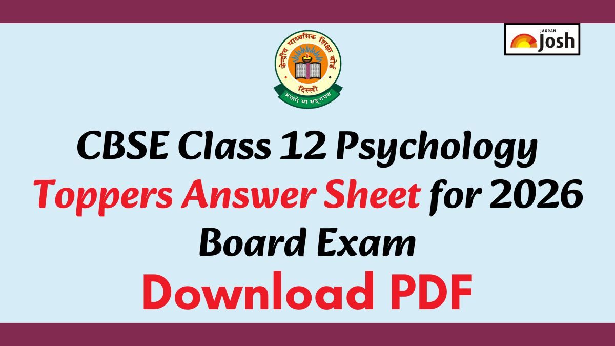 CBSE topper answer sheet class 12 psychology for 2026 board, download PDF