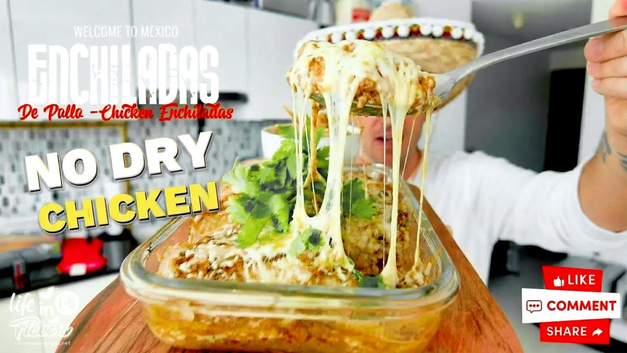 The best chicken enchiladas ever (easy, cheesy & loaded with flavor)