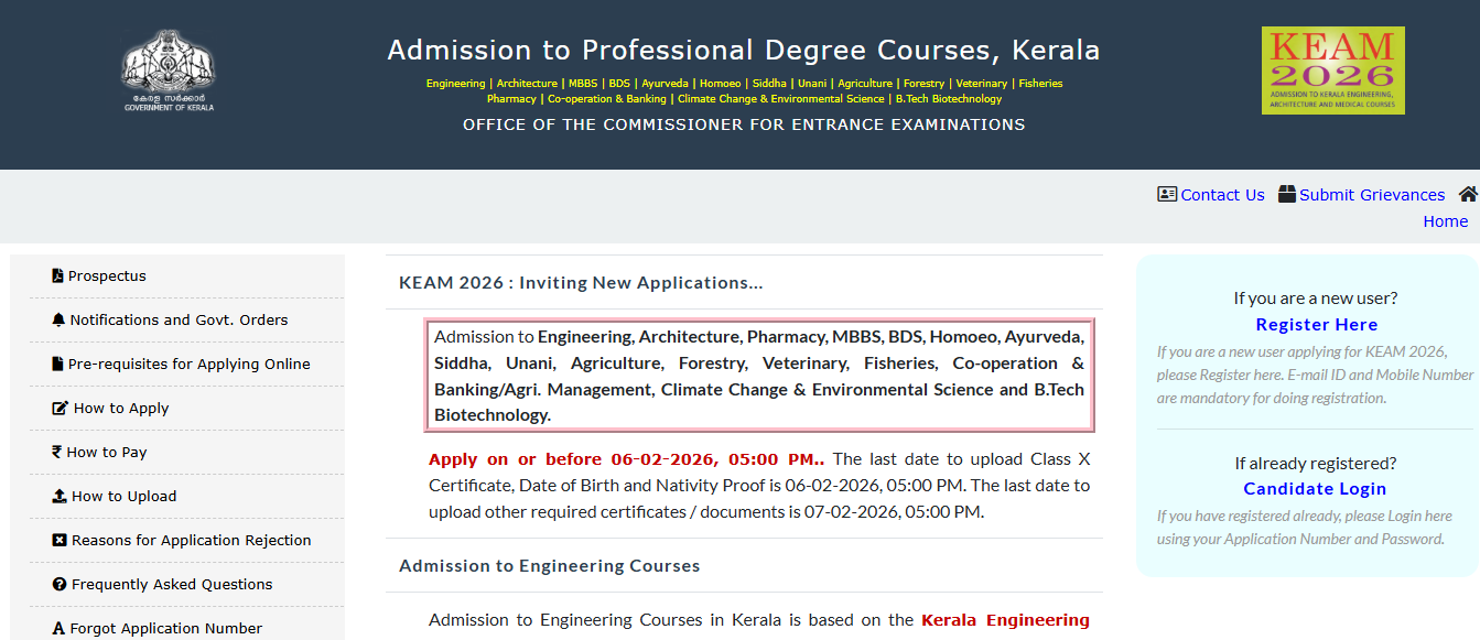 KEAM 2026 registration ends on February 6: Apply before deadline, check ...