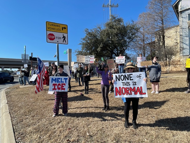 Peaceful protest draws dozens in Cedar Park