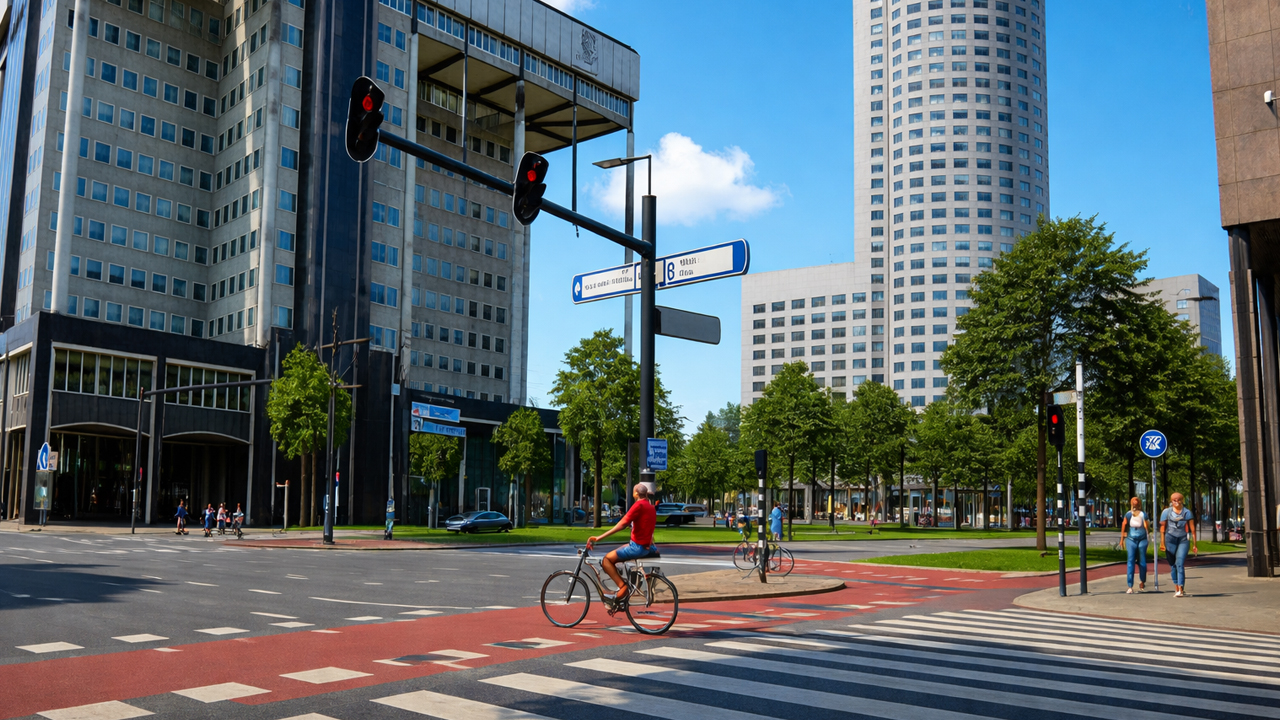 Moderne liv og bevægelse i Rotterdam