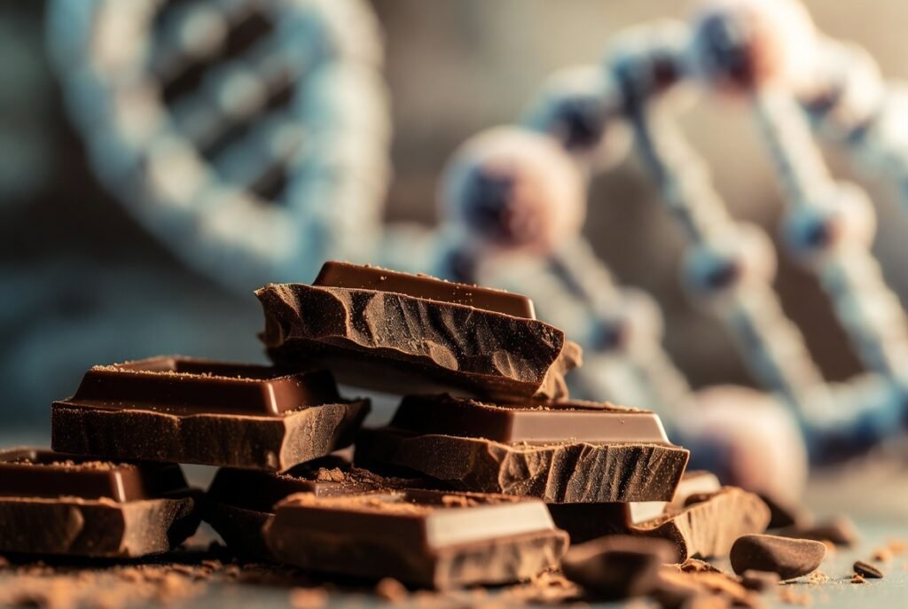Dark chocolate caffeine compound with dark chocolate-like properties ...