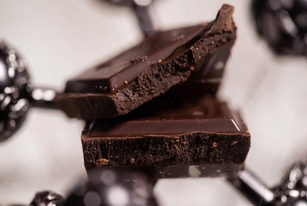 Dark chocolate caffeine compound with dark chocolate-like properties ...