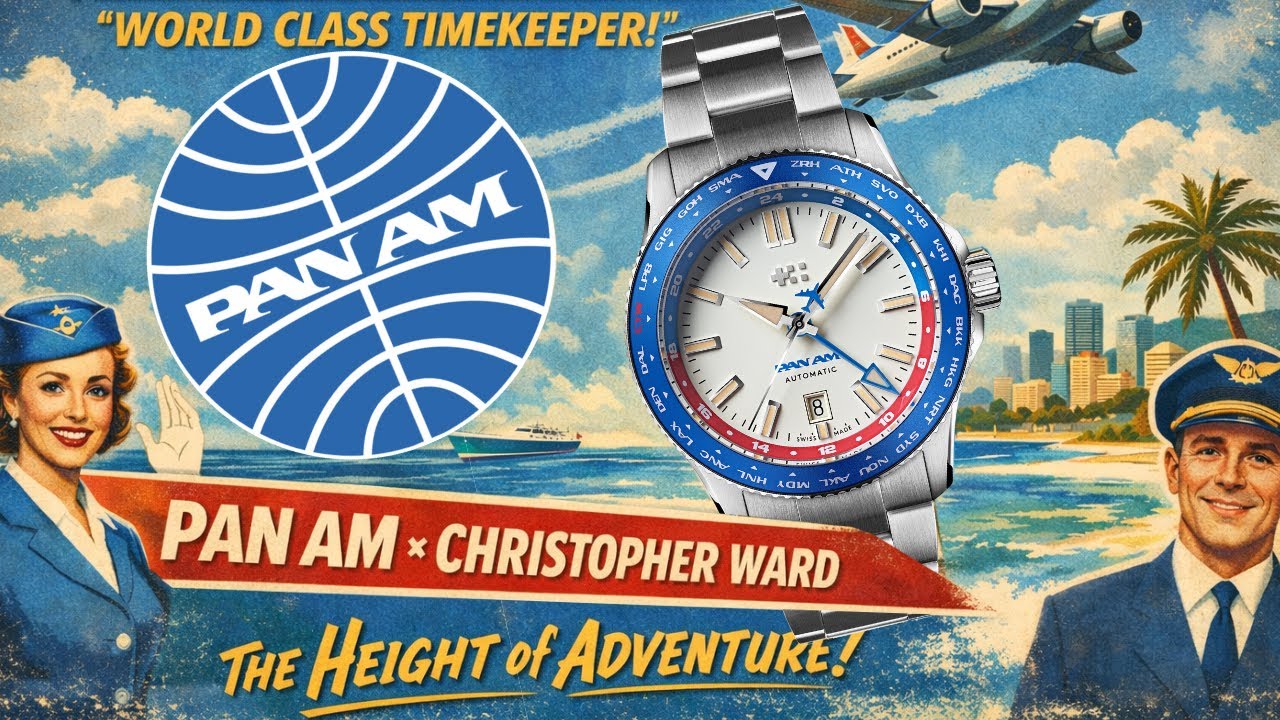 Christopher Ward x Pan Am C60 Clipper GMT | Vintage aviation meets ...