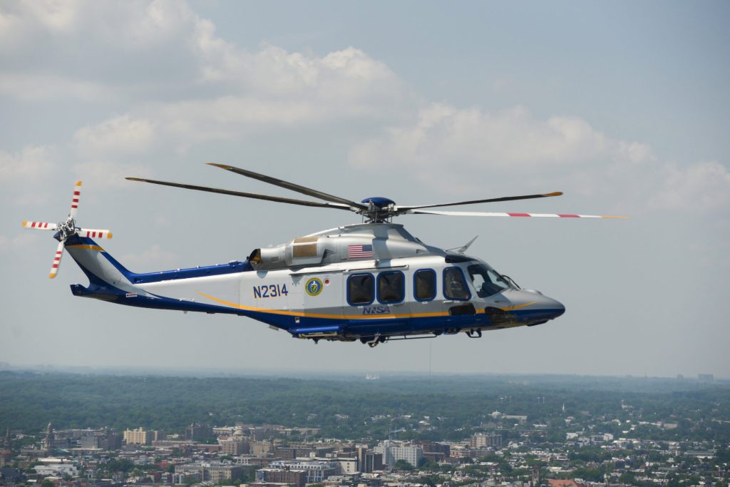 National nuclear security helicopter flying overhead ahead of Super Bowl