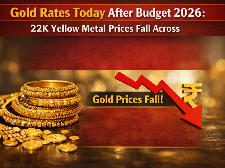 Gold rates today after Budget 2026: 22K yellow metal prices fall across ...