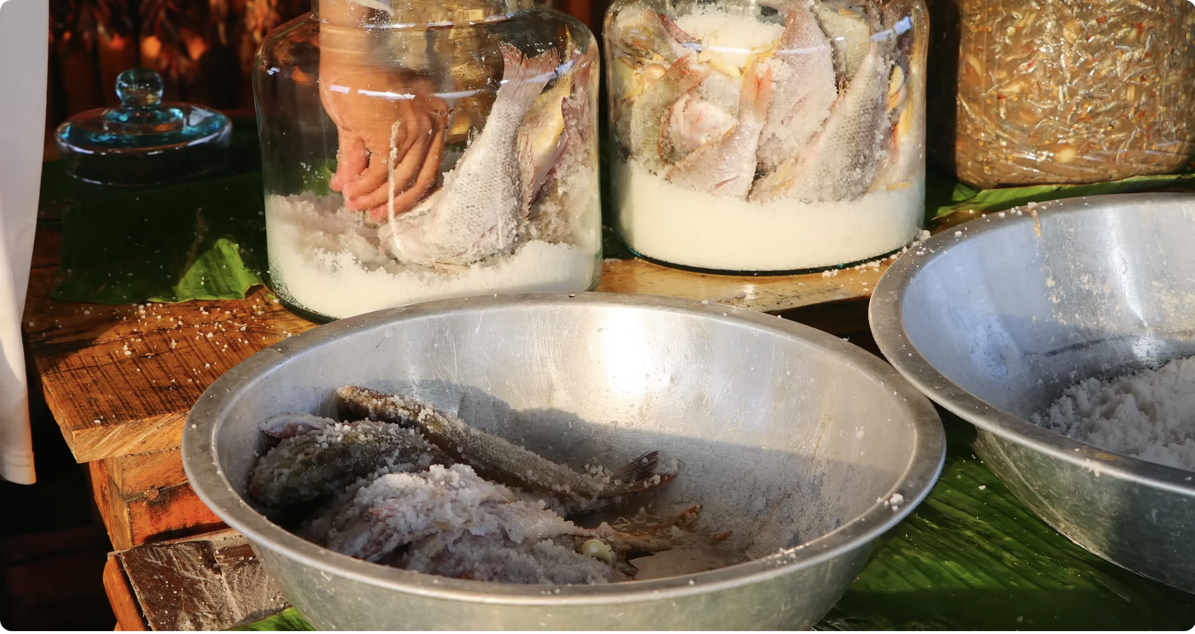 Traditional way of fish fermentation i ginamos, tinabal, burong hipon ...