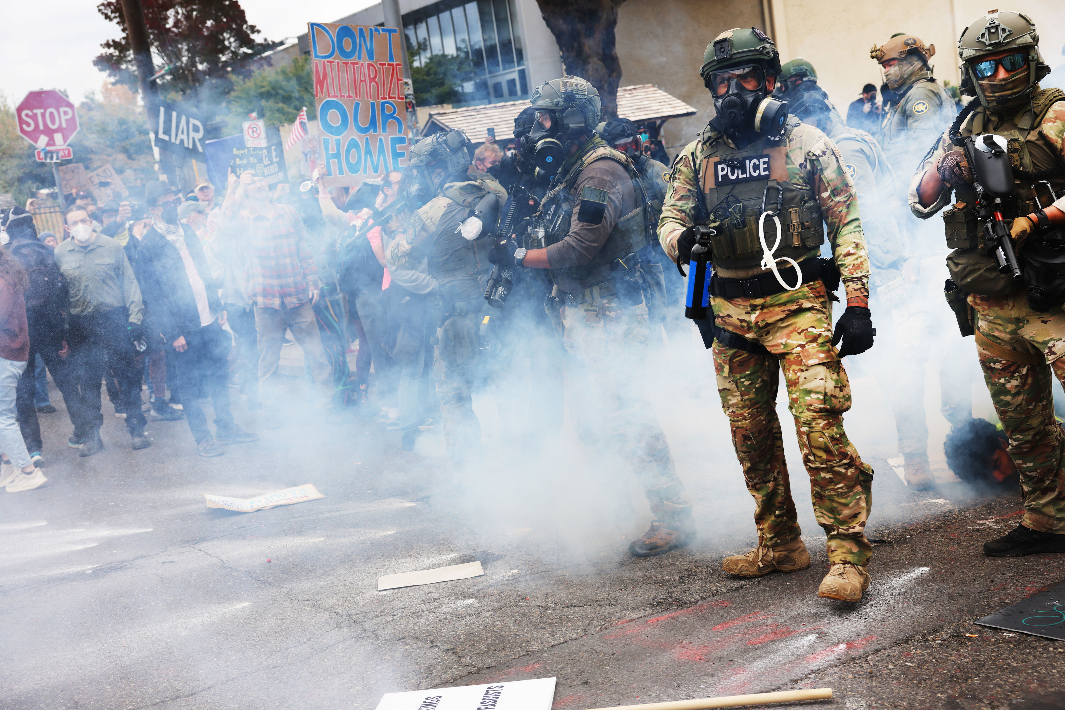 Tenants living near ICE facility sue DHS, say tear gas clouds their homes