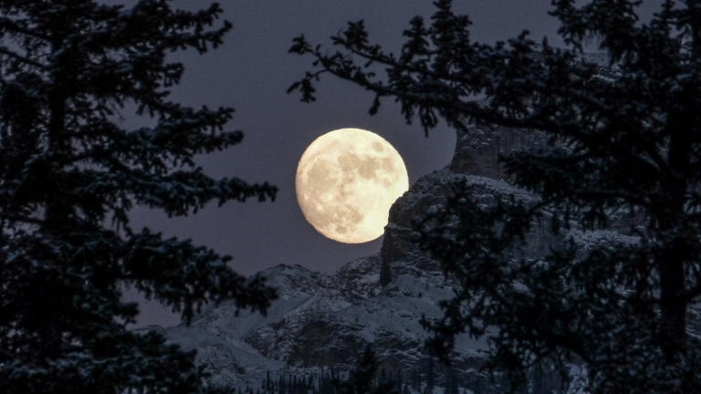 So that's why February's full moon is called a snow moon