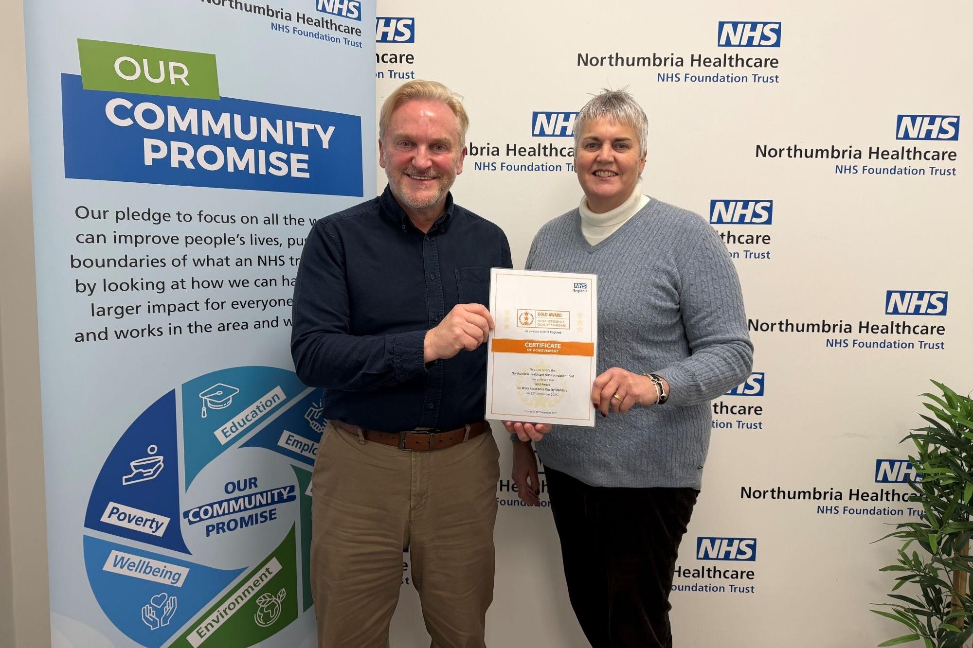 Northumbria Healthcare achieves gold standard for work experience accolade