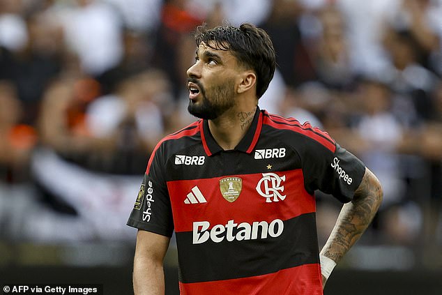 Lucas Paqueta misses a sitter on Flamengo debut days after his £36m bad ...