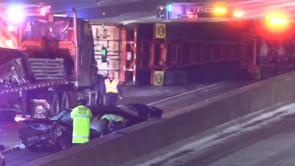 Semi truck and car crushed, EMT injured in I-90 crash caused by drunk ...