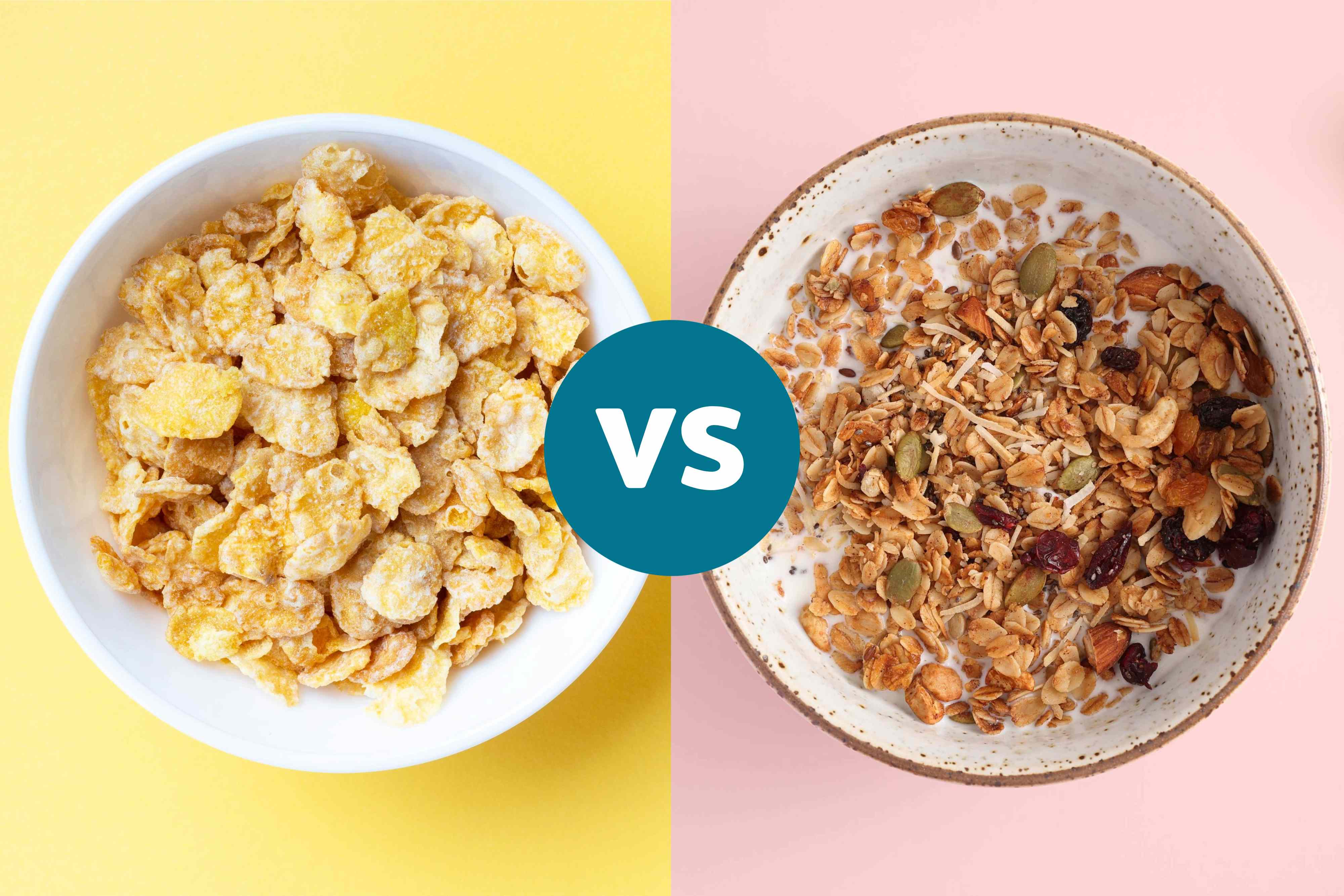 Cereal vs. granola: Which is lower in added sugars?