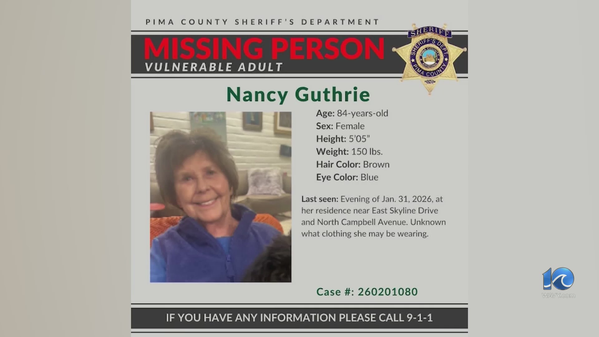 'Today' show anchor Savannah Guthrie's mother missing in Arizona