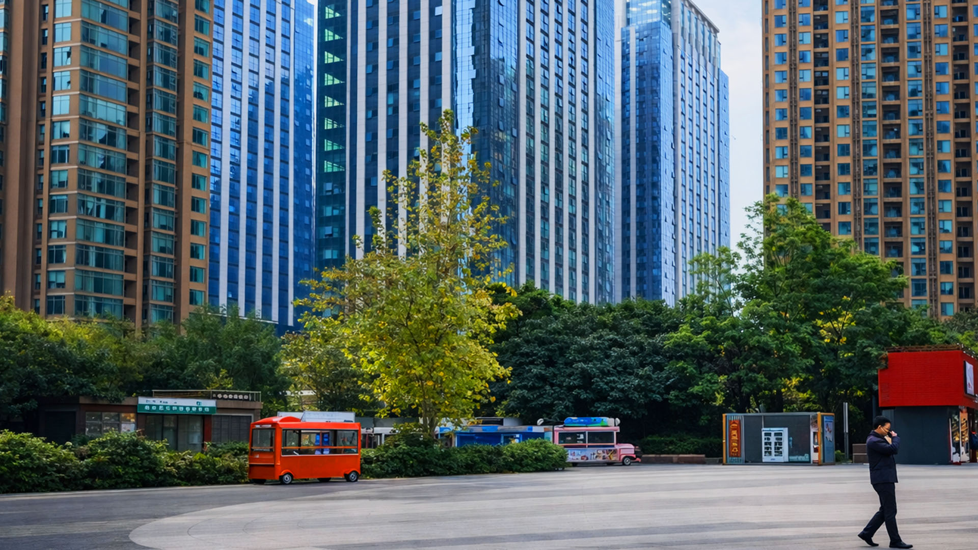 Open public space in China office area