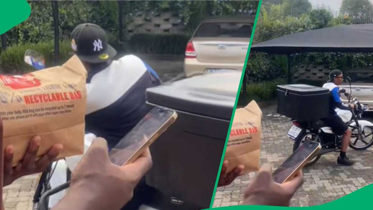 Man's attempt to ride delivery driver's bike ends in disaster