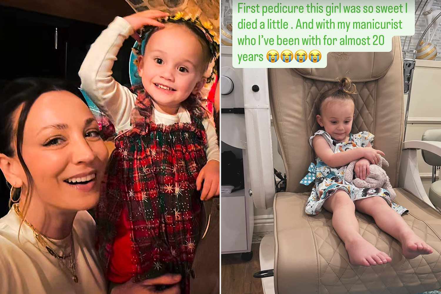 Kaley Cuoco takes daughter Matilda, 2, for her ‘first pedicure’ and is ...