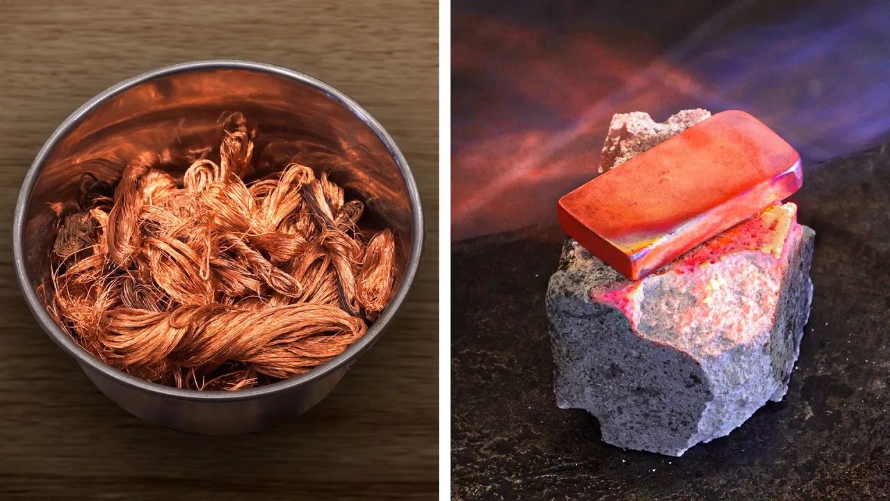 Turning scrap copper into fine wire - full process