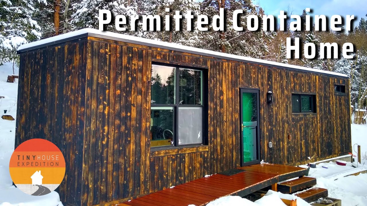 Jen's permitted container home on land - her mountain tiny home dream!