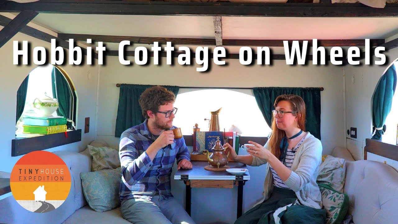 Couple's DIY shuttle bus conversion - a hobbit tiny home on wheels!