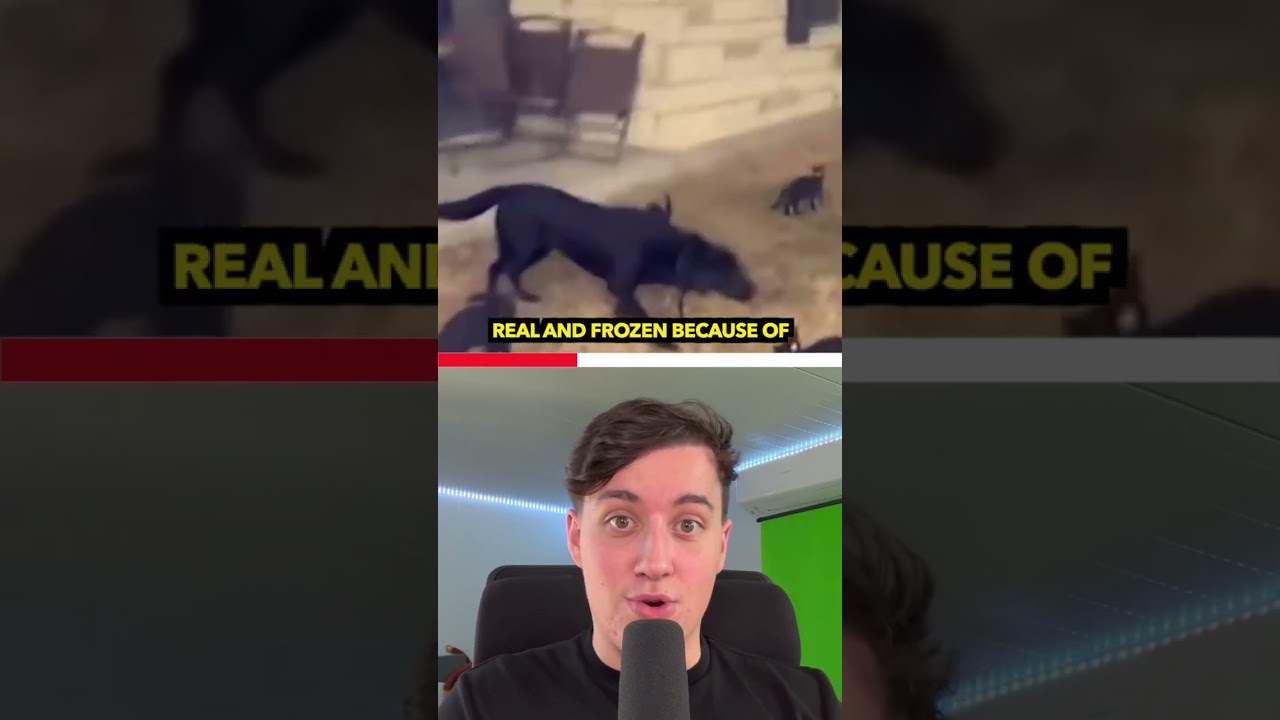 A dog’s reaction to cats captured in funny footage