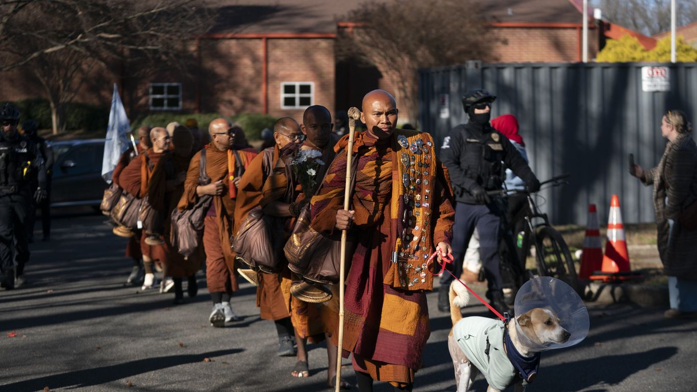 Where to see the famous Buddhist monks in Richmond today