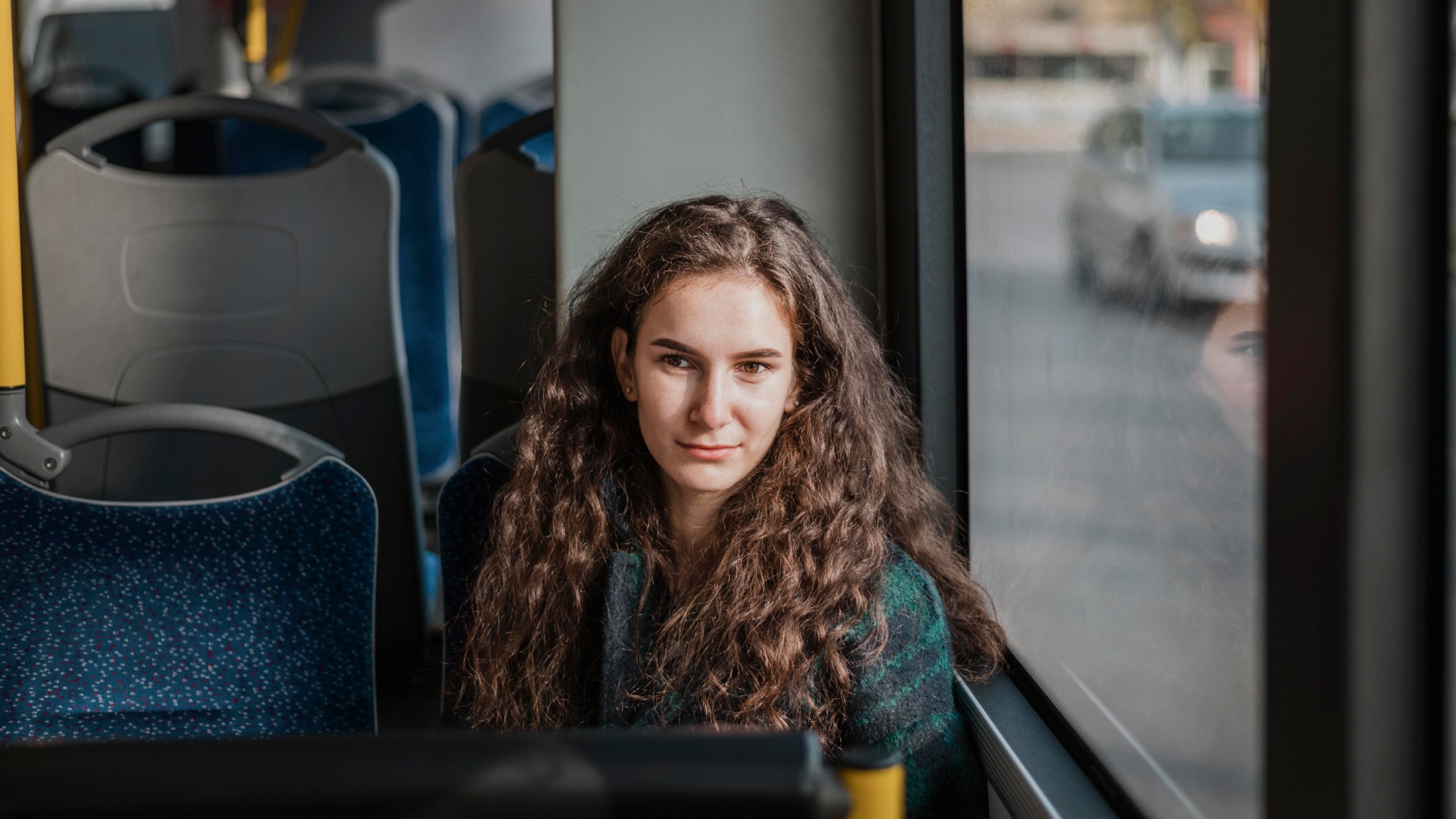 On an empty bus, she calls out to a 'suspicious' stranger, and her ...
