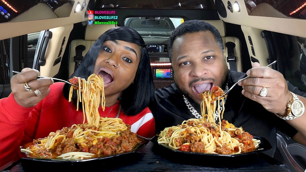 Homemade spaghetti mukbang with full flavor