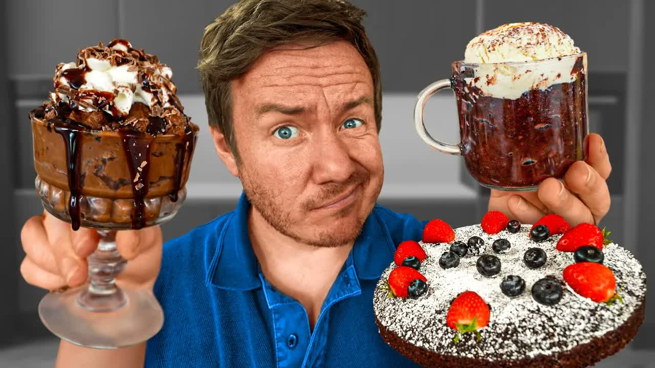 Easy to make chocolate desserts that look like a bakery