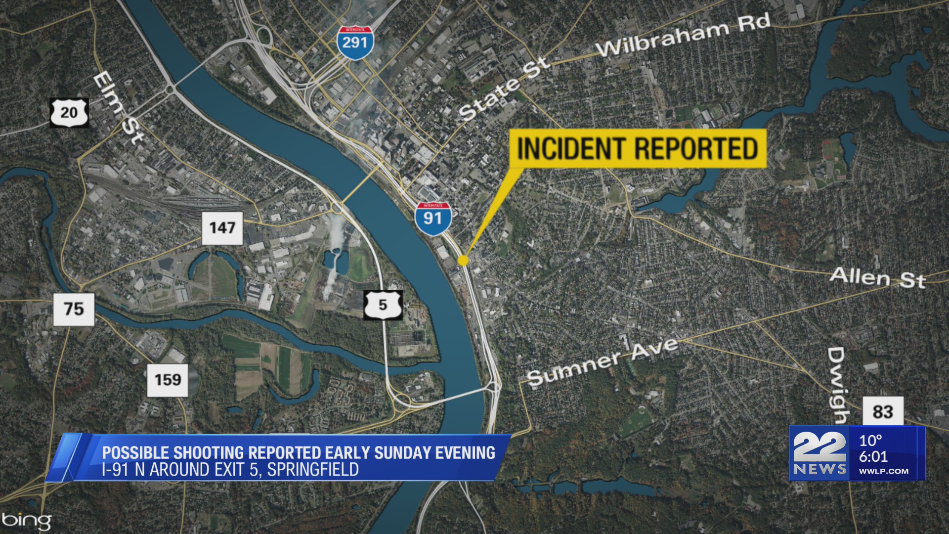 I-91 north in Springfield reopens after possible shooting near exit 5
