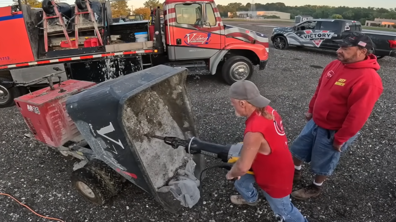 Concrete left in the buggy
