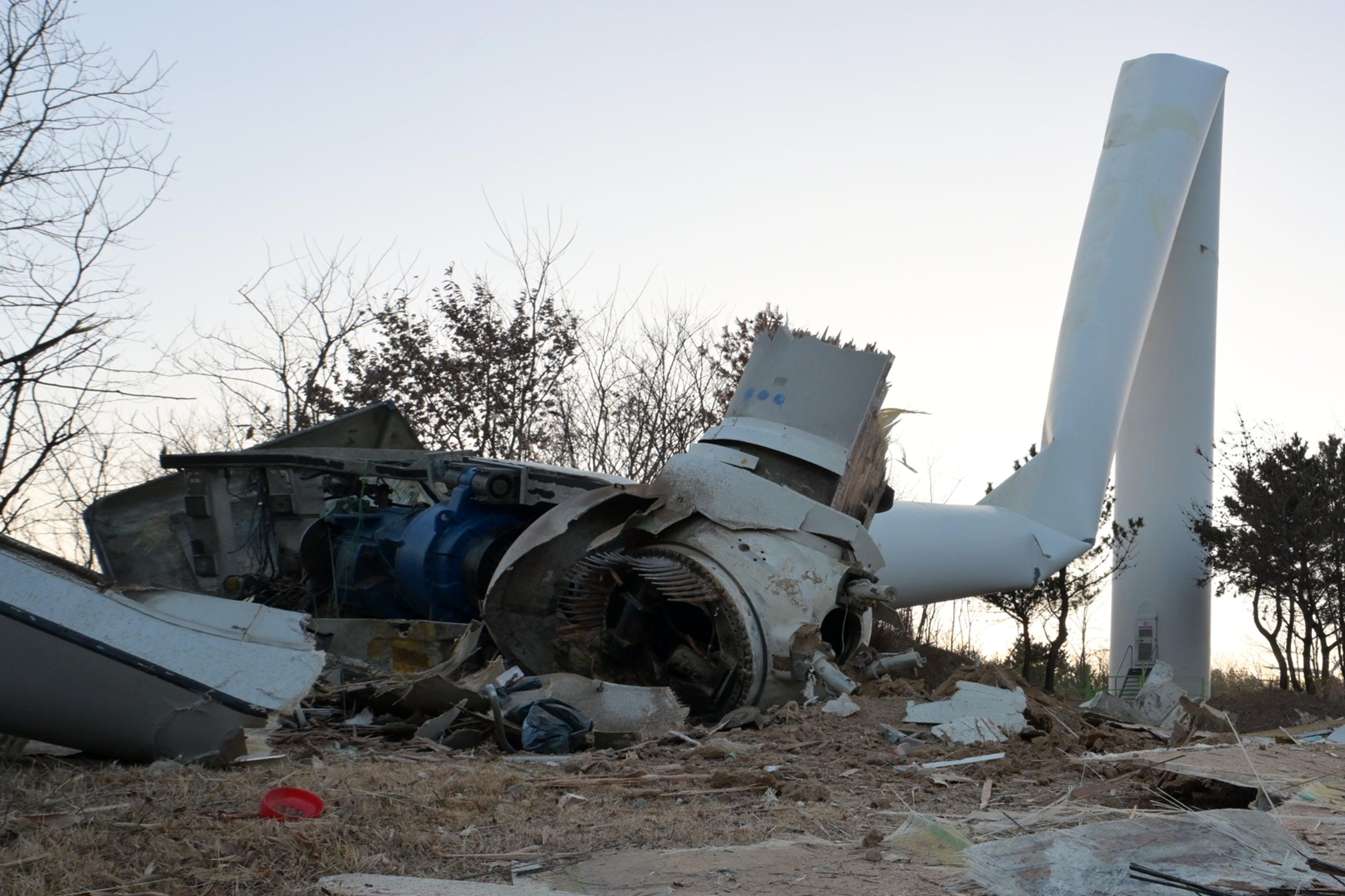 Yeongdeok wind turbine collapse blocks road indefinitely
