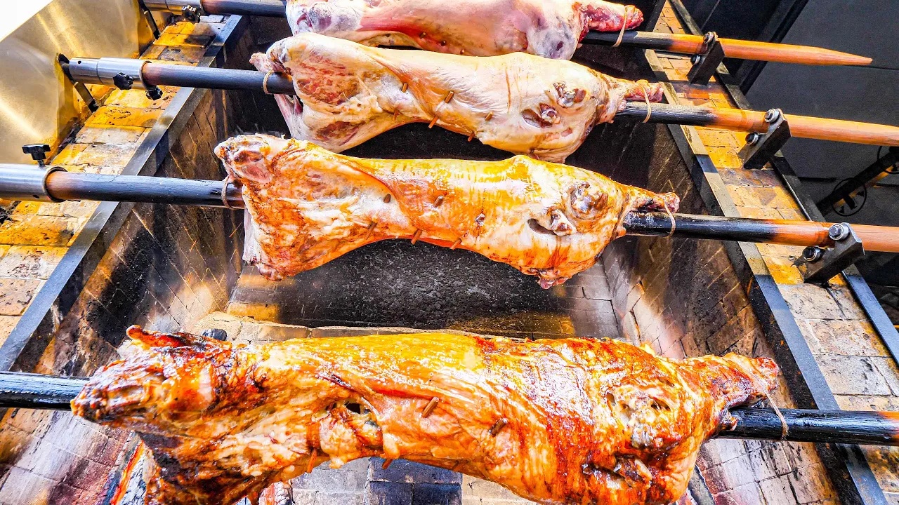 Istanbul street food: Baby dinosaur BBQ revealed - whole roast and ...