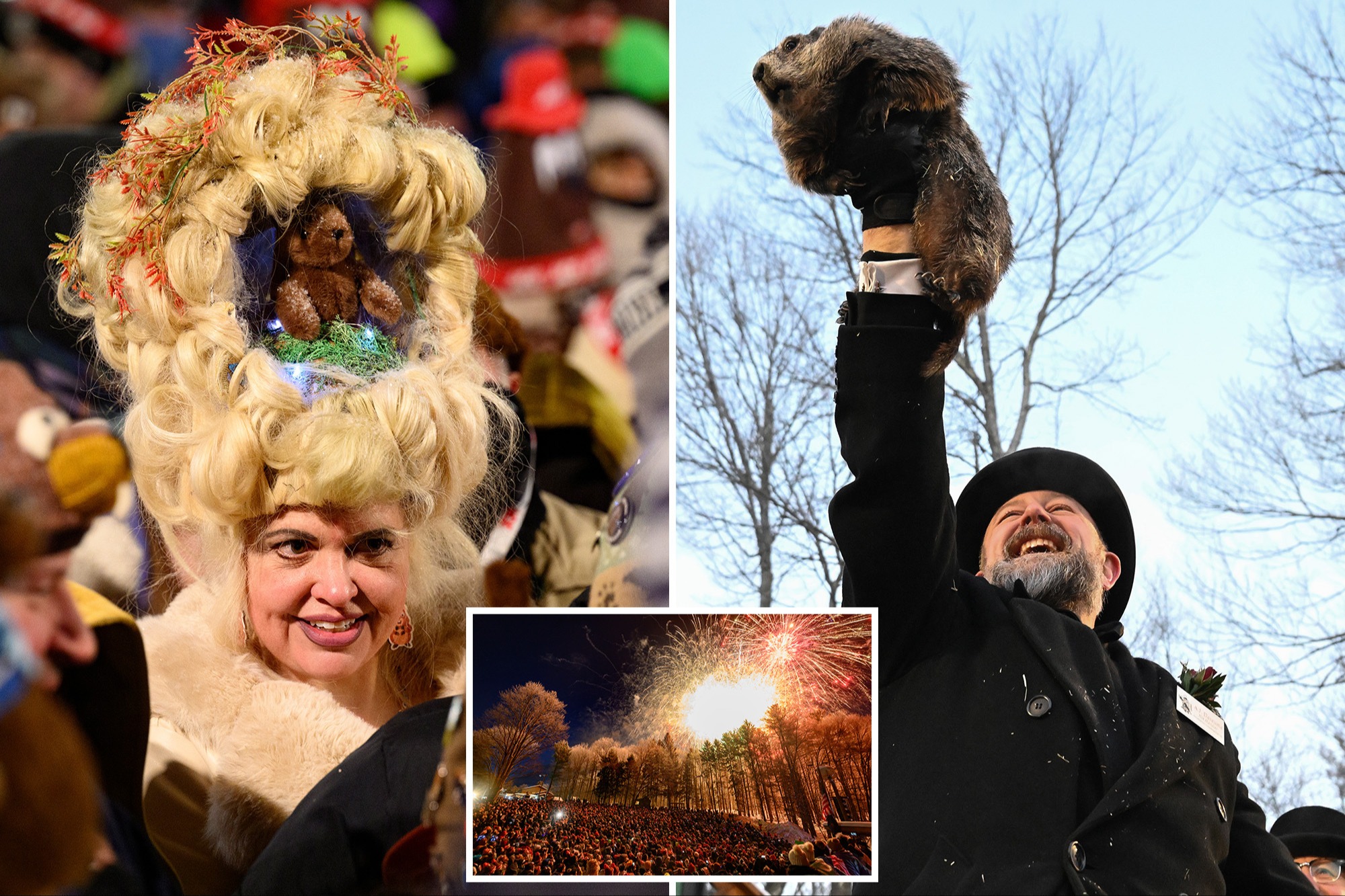 Punxsutawney Phil makes his Groundhog Day winter prediction