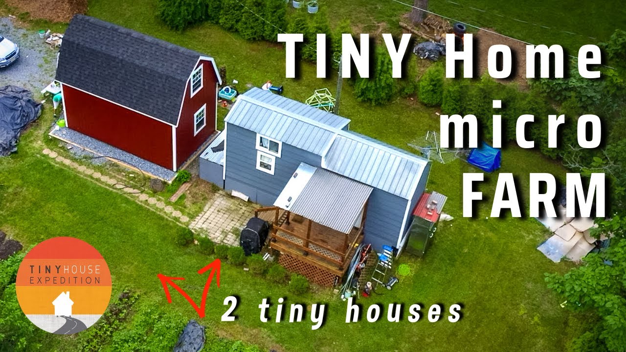 Family's affordable tiny house homestead - high yield micro farm!