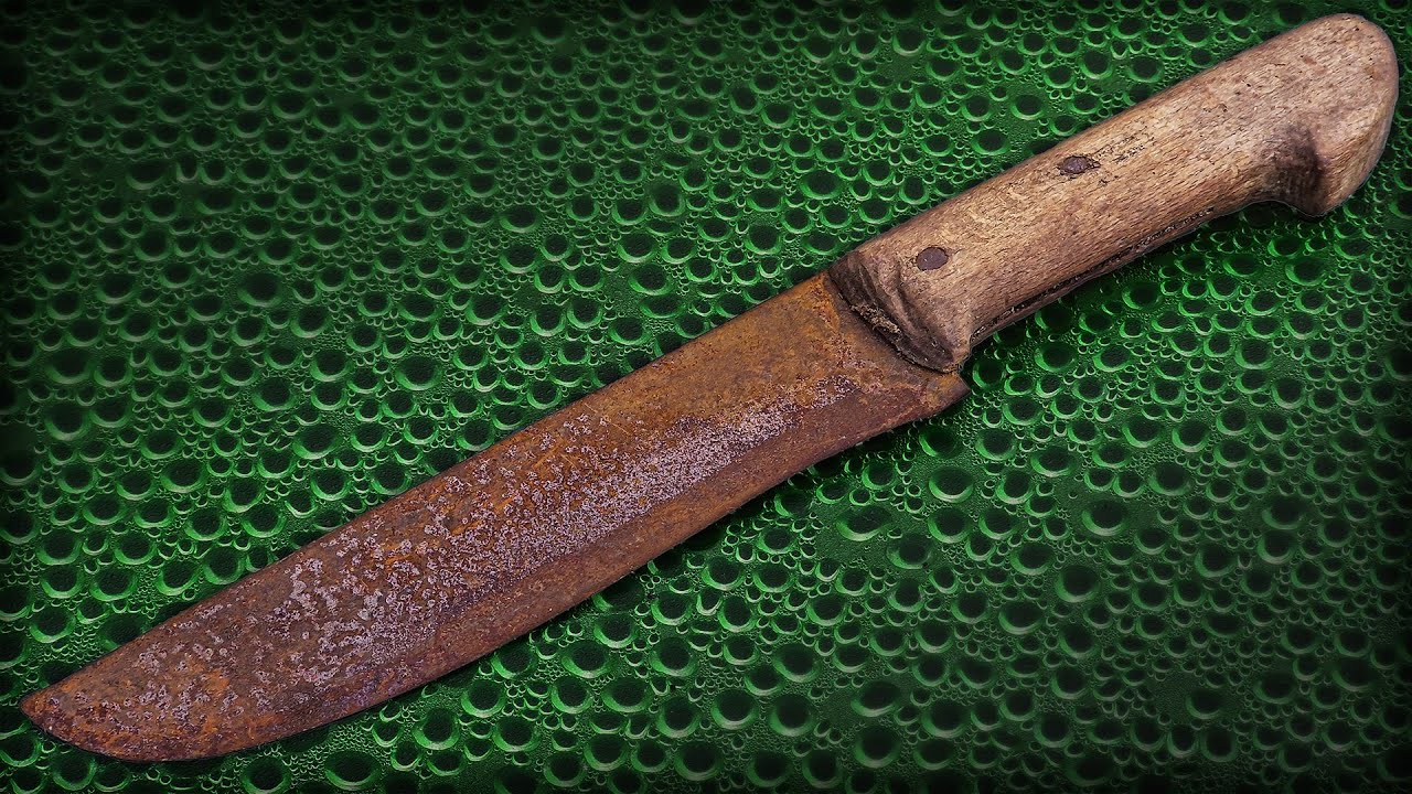 Rusty knife, simple restoration