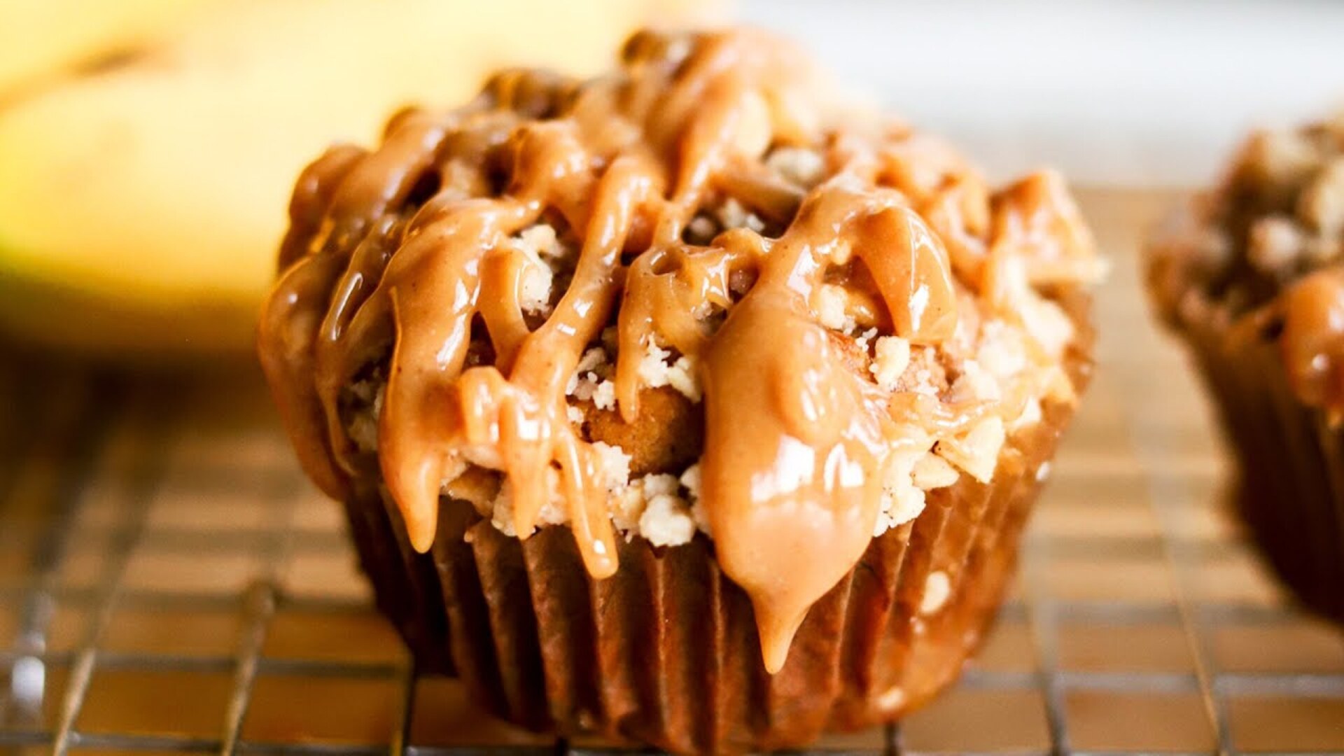 Peanut butter lovers banana muffins recipe
