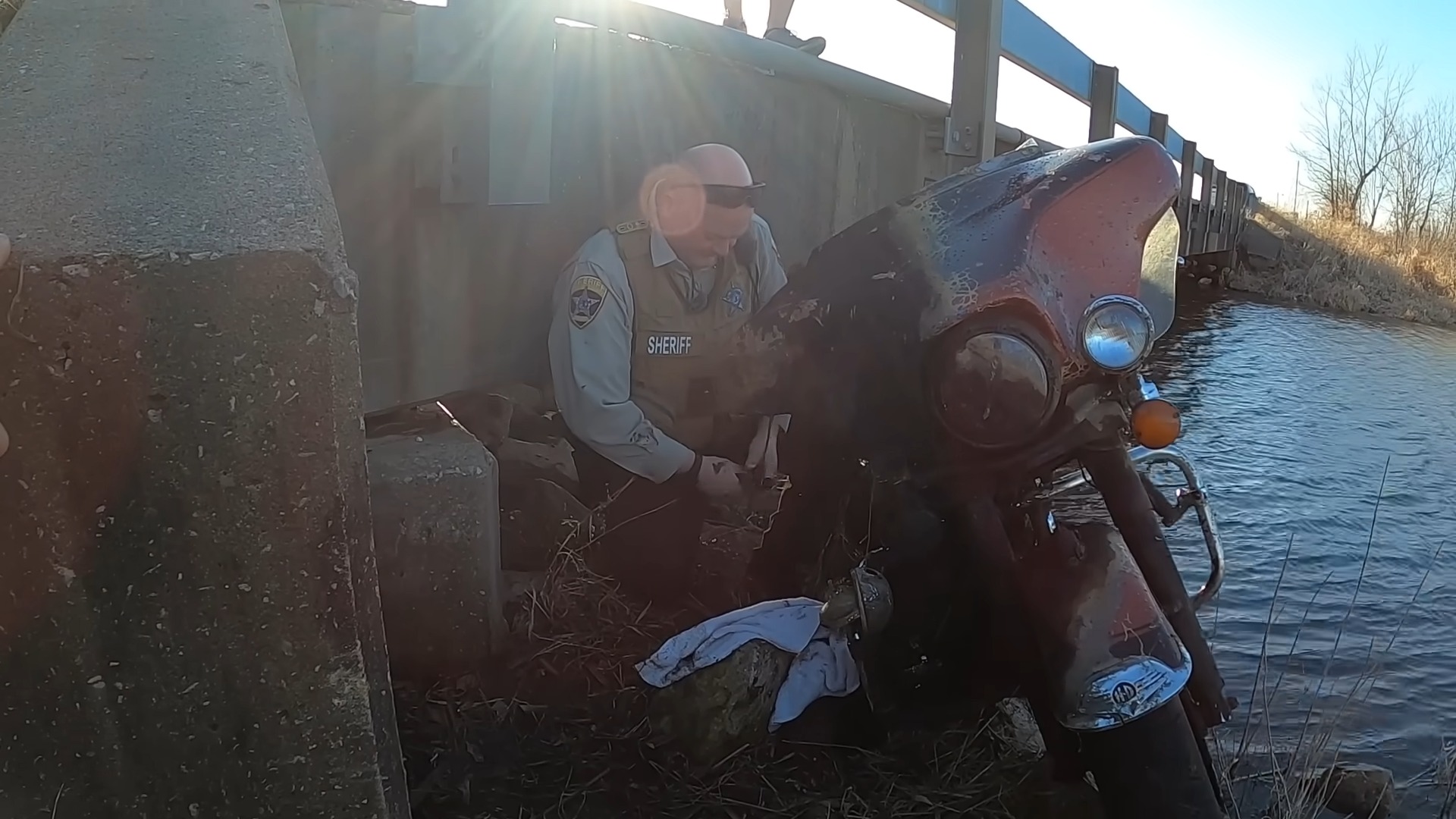 Magnet fishing took a turn - then the sirens started