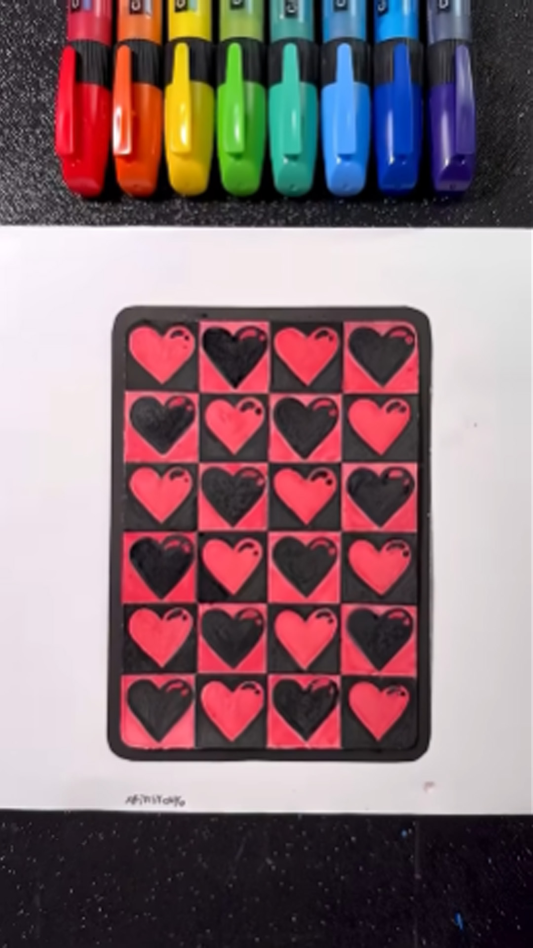 Creating unique heart patterns in visual art