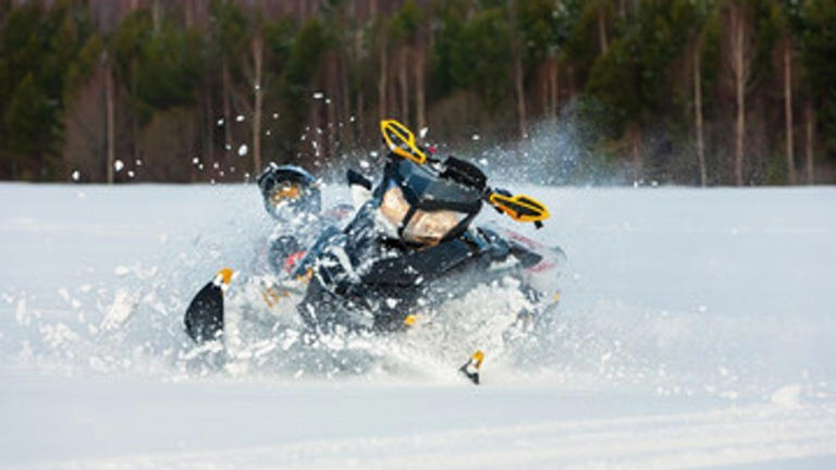 1 hospitalized after early-morning snowmobile crash in Adams County