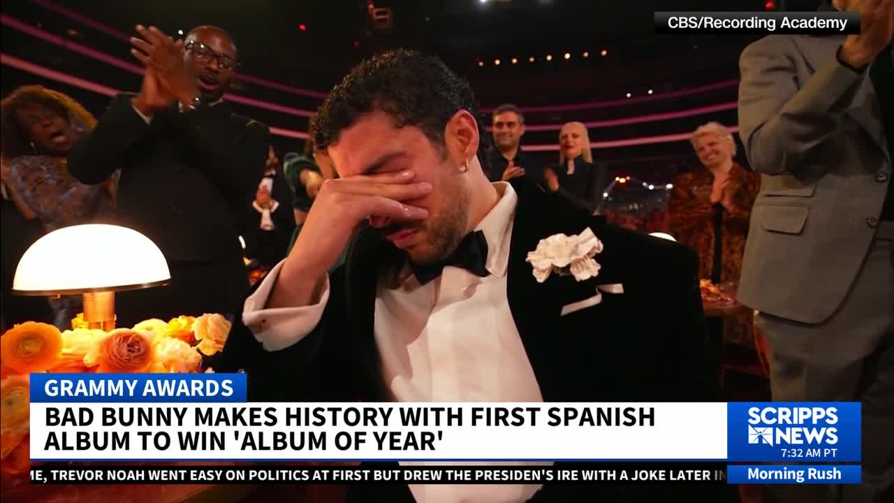 Bad Bunny makes history with first Spanish album to win Grammy's Album ...