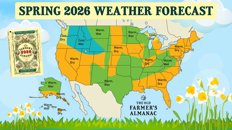 Old Farmer's Almanac predicts warmer, drier spring for New England in 2026