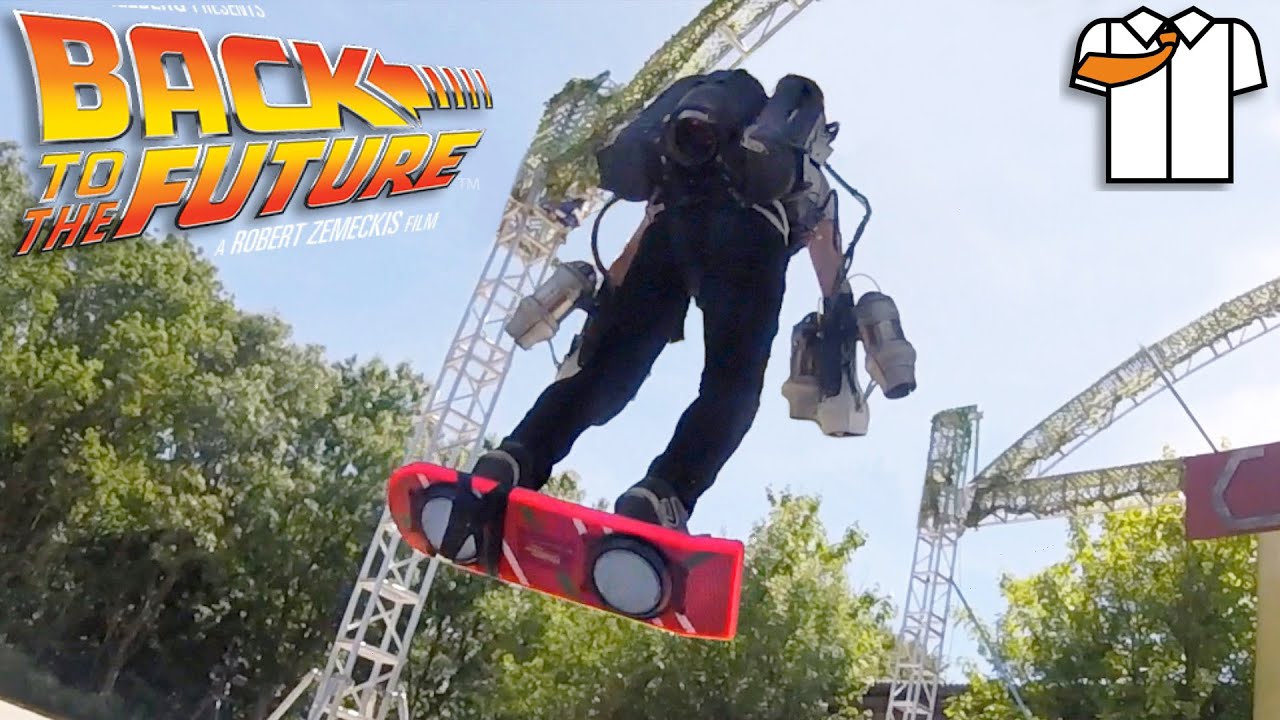 Hoverboarding through time with a jet suit